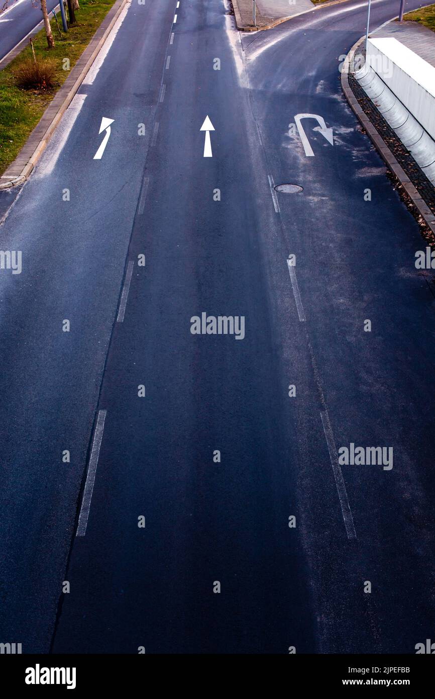 street, directional arrow, road markings, road, roads, streets ...