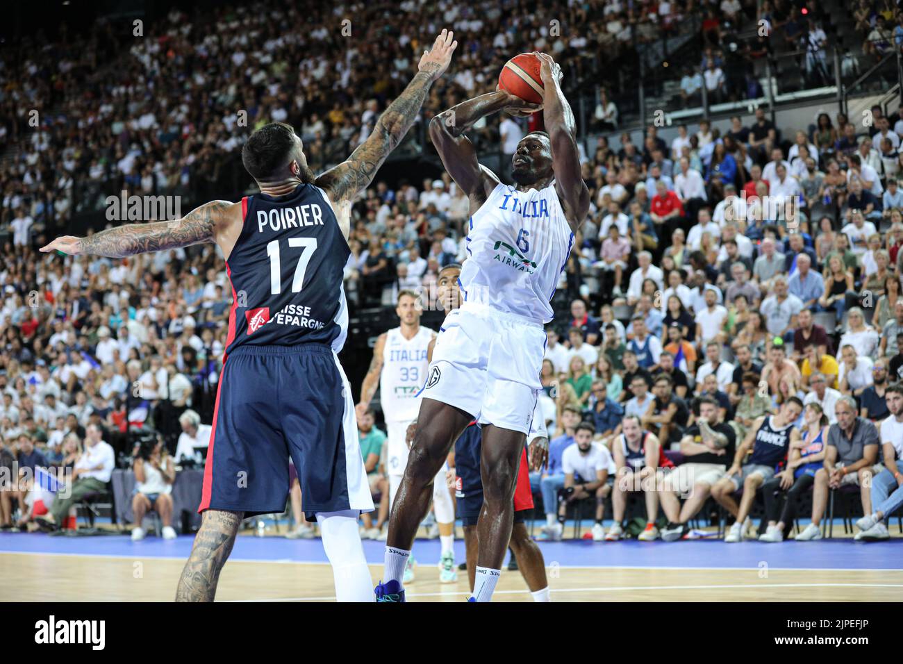 Montpellier, France. 16th Aug, 2022. Second match for the France Basket ...