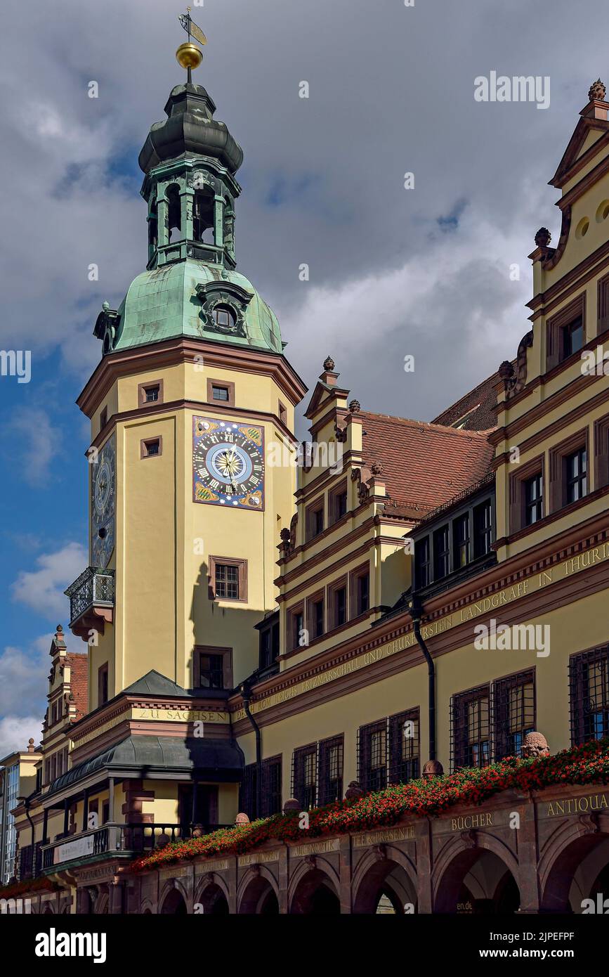 Leipzig old town hall clock tower hi-res stock photography and images ...