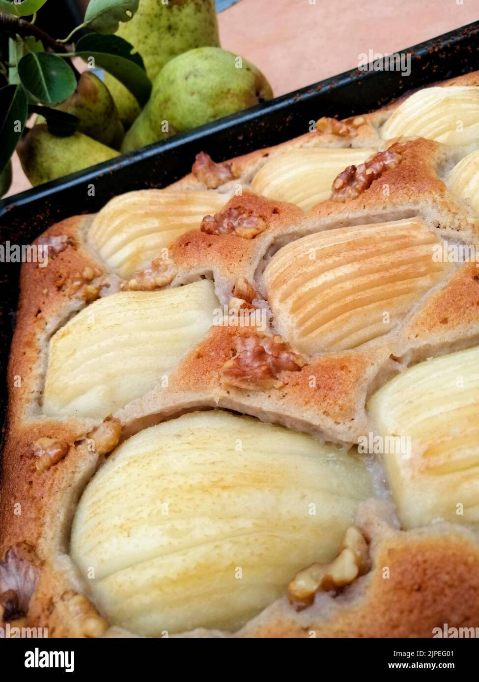 pear cake, pear cakes Stock Photo - Alamy