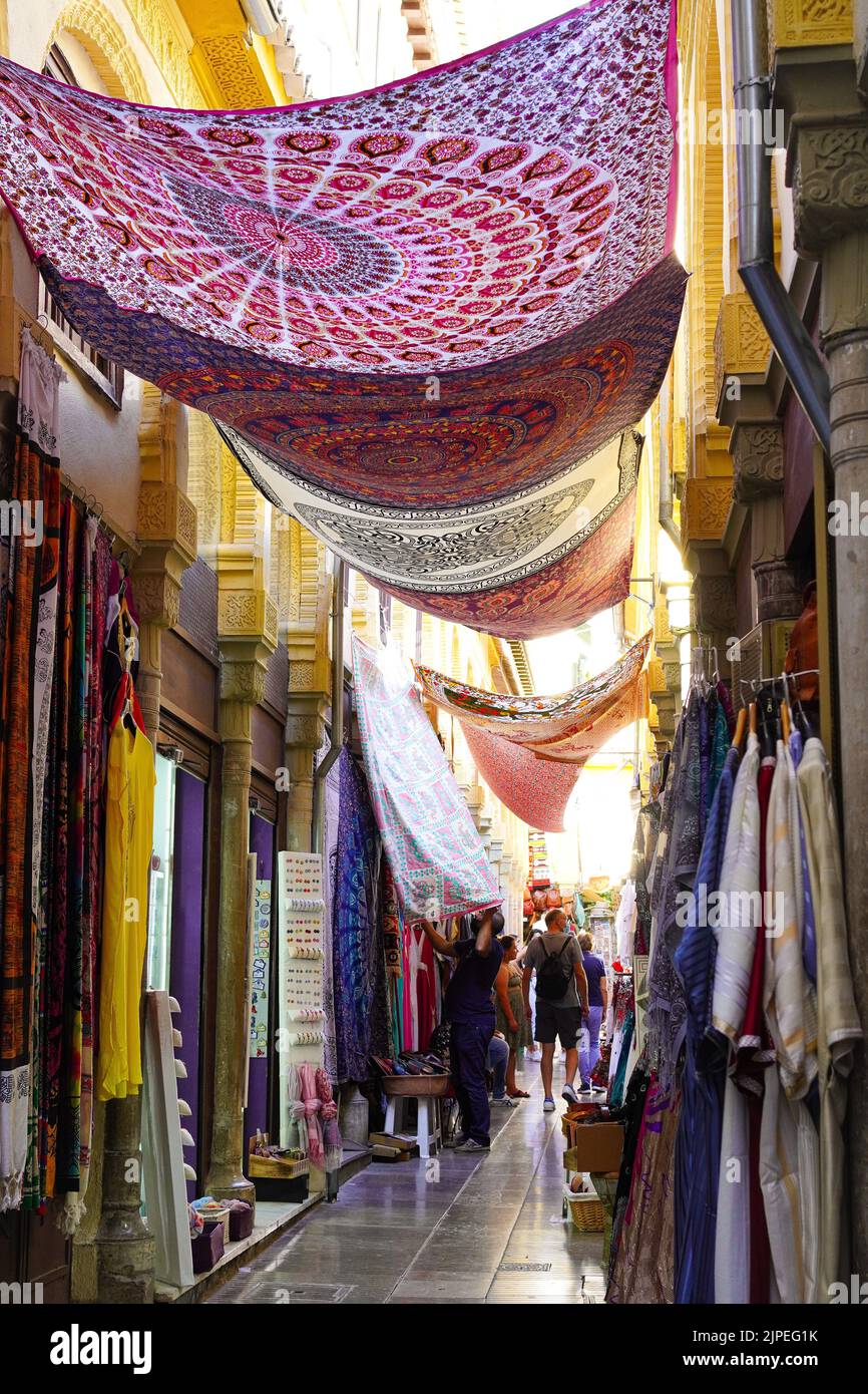 Alcaicería market (Ancient Arab Market near cathedral ) in Granada ...