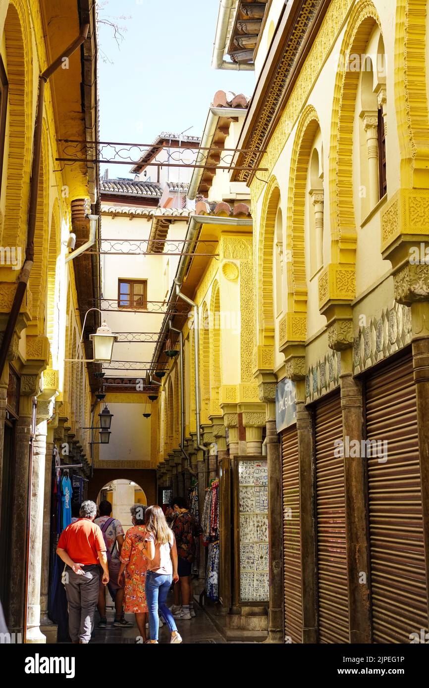 Alcaicería market (Ancient Arab Market near cathedral ) in Granada ...