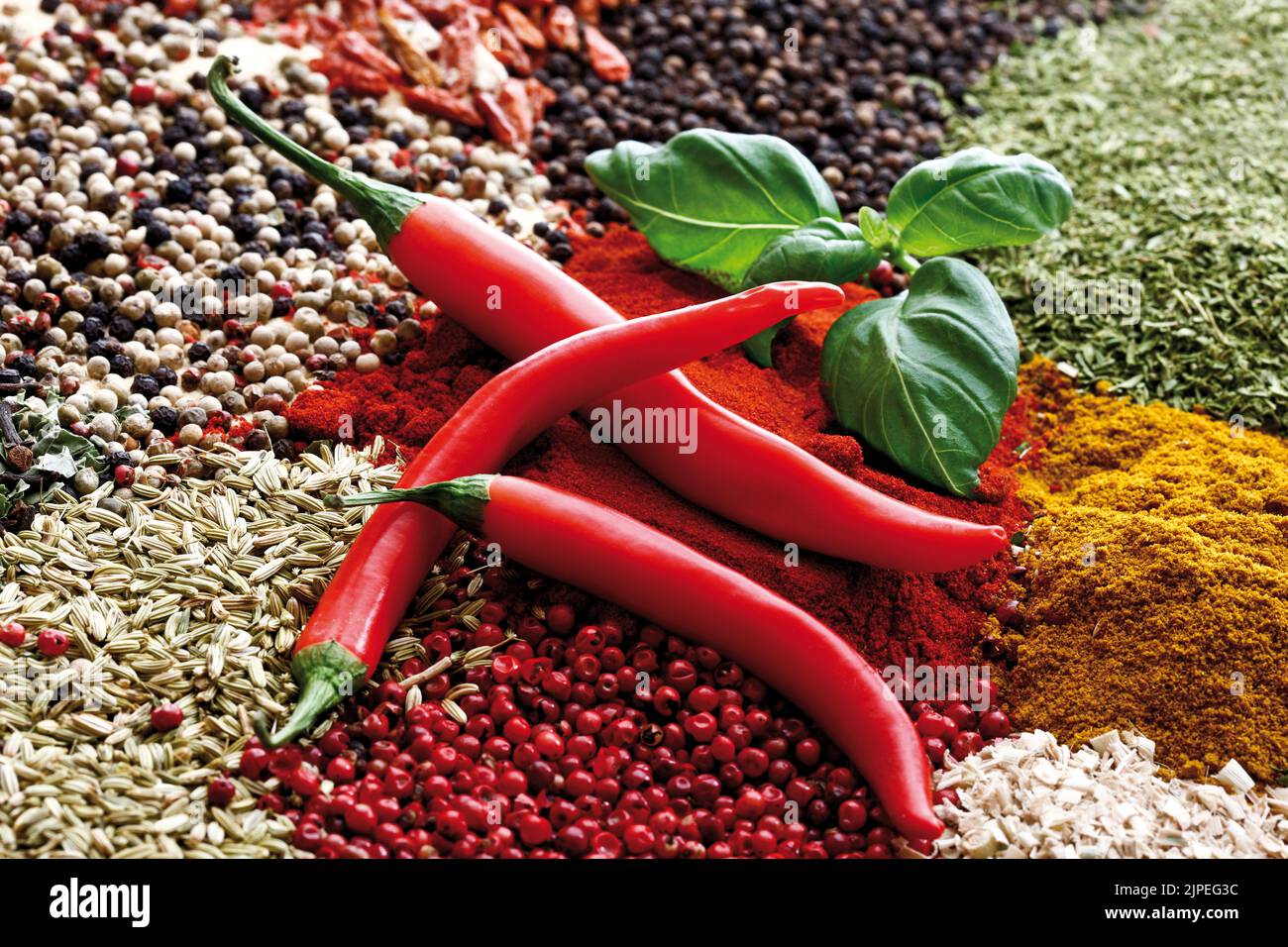 basil, spices, chili, basils, spice Stock Photo - Alamy