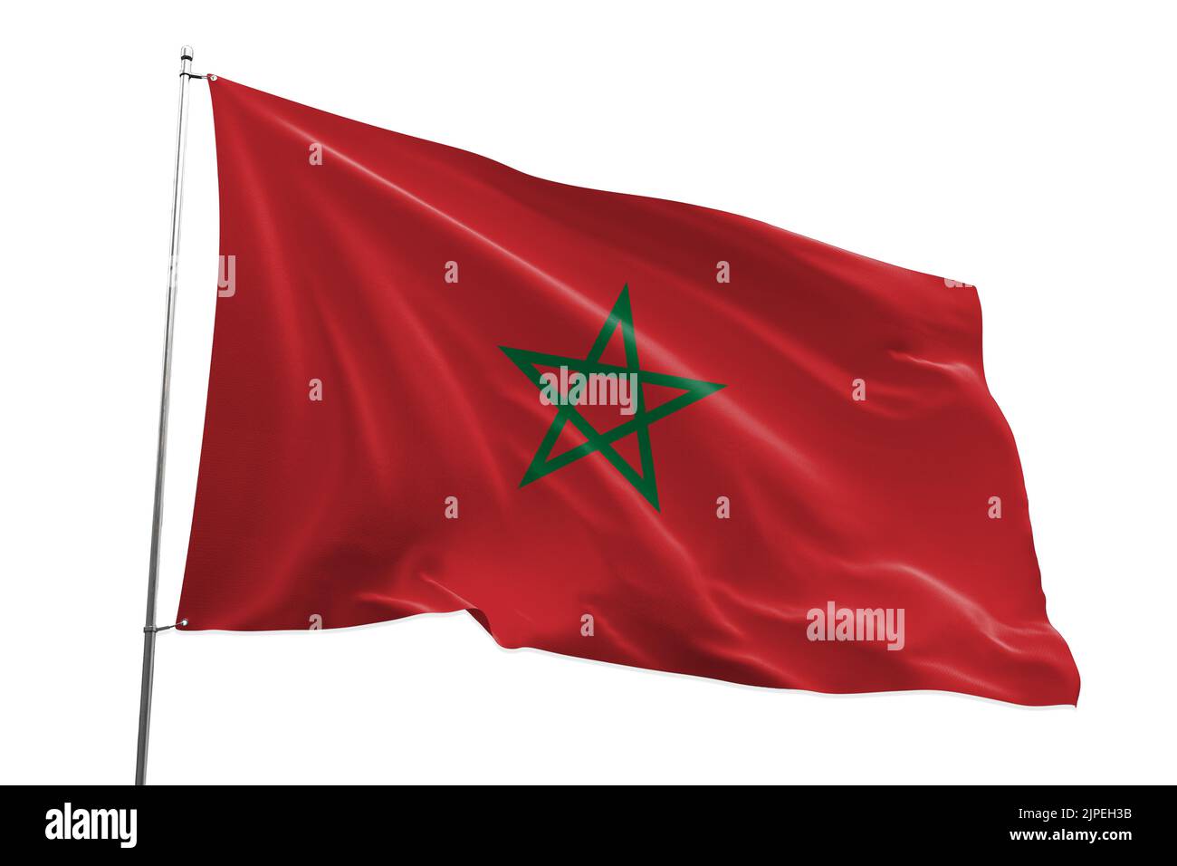 Realistic morocco flag hi-res stock photography and images - Alamy