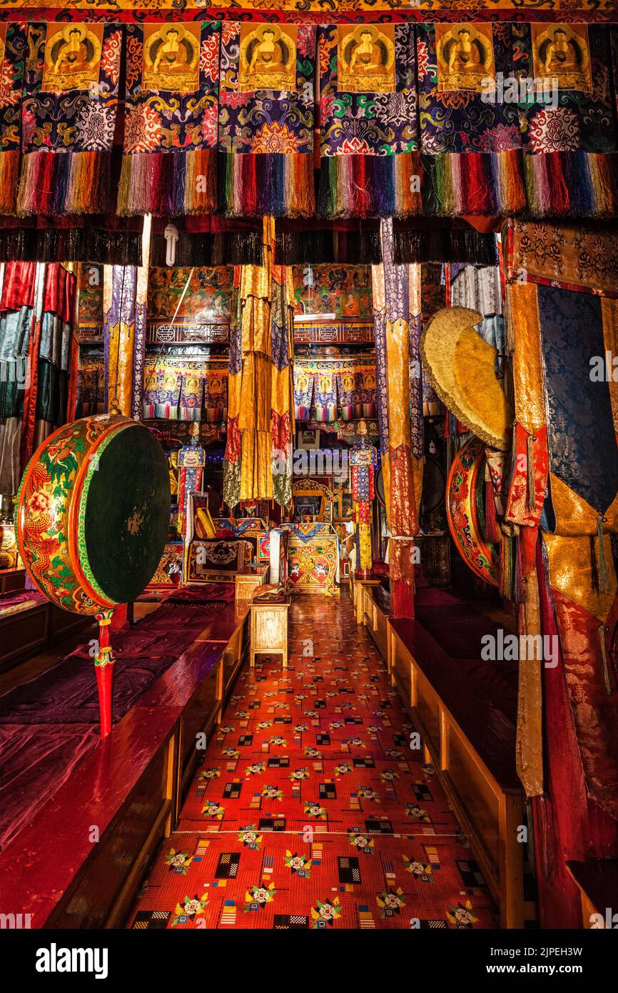inside, buddhism, monastery, spituk gompa, insides, buddhisms ...