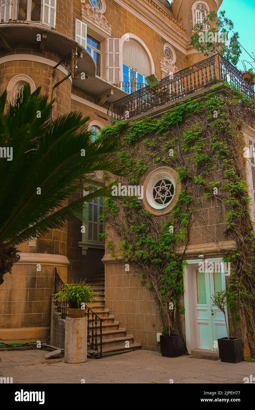 A vertical shot of a beautiful exterior of the Sursock Palace in ...