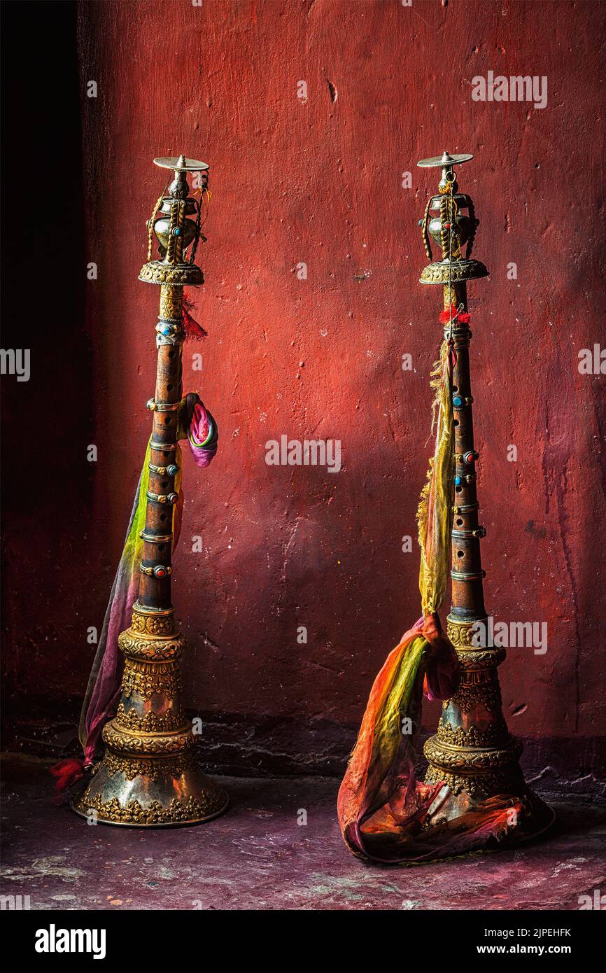 buddhism, musical instrument, horned, buddhisms, musical instruments ...