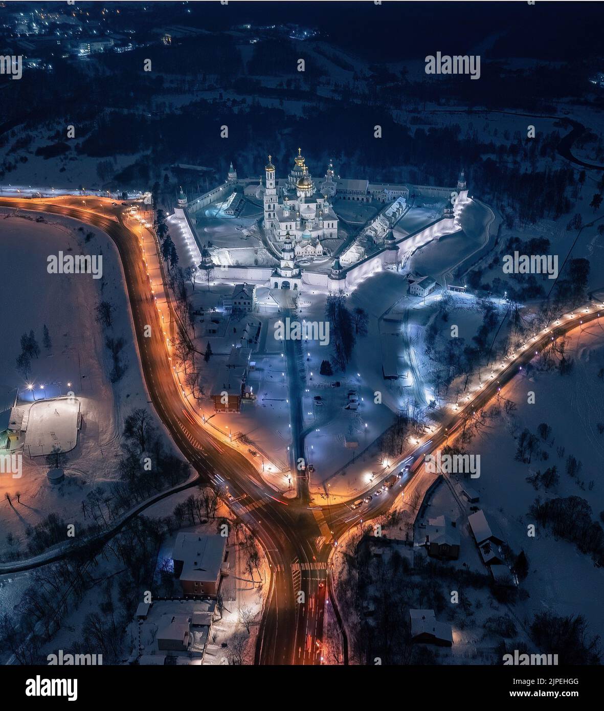 A breathtaking bird's eye view of The Resurrection Monastery with ...