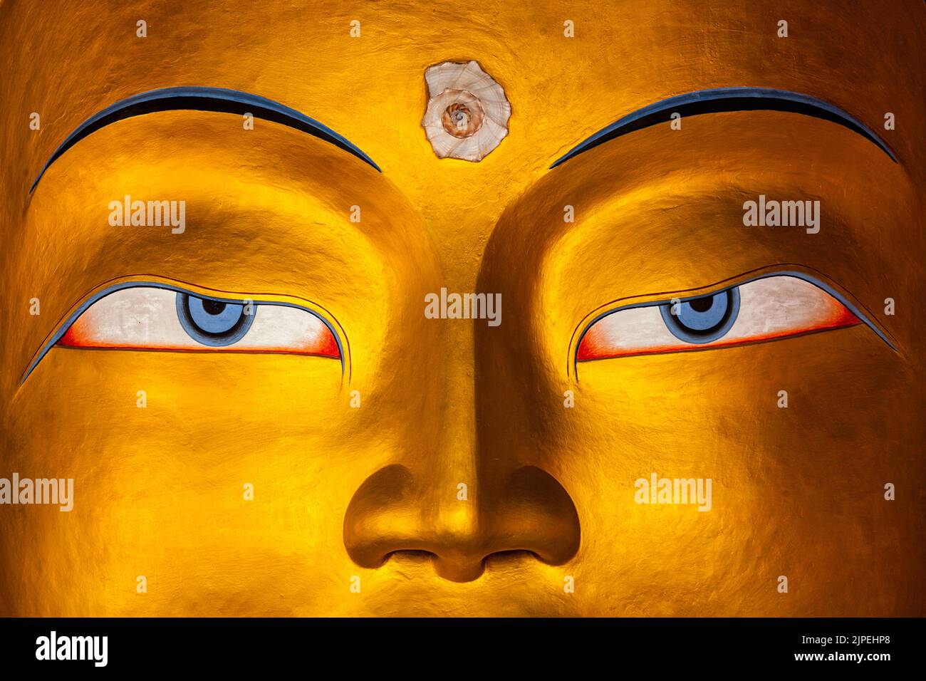Maitreya buddha face close up hi-res stock photography and images - Alamy