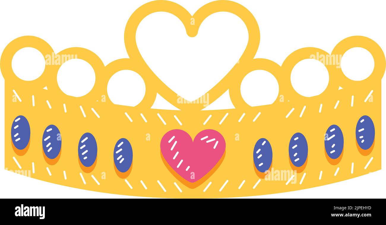 queen crown heart Stock Vector Image & Art - Alamy