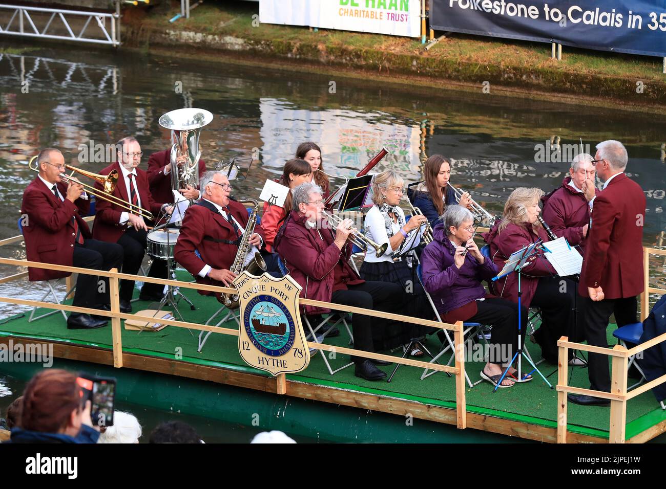 The Hythe Town Band float seen during the fete Stock Photo - Alamy