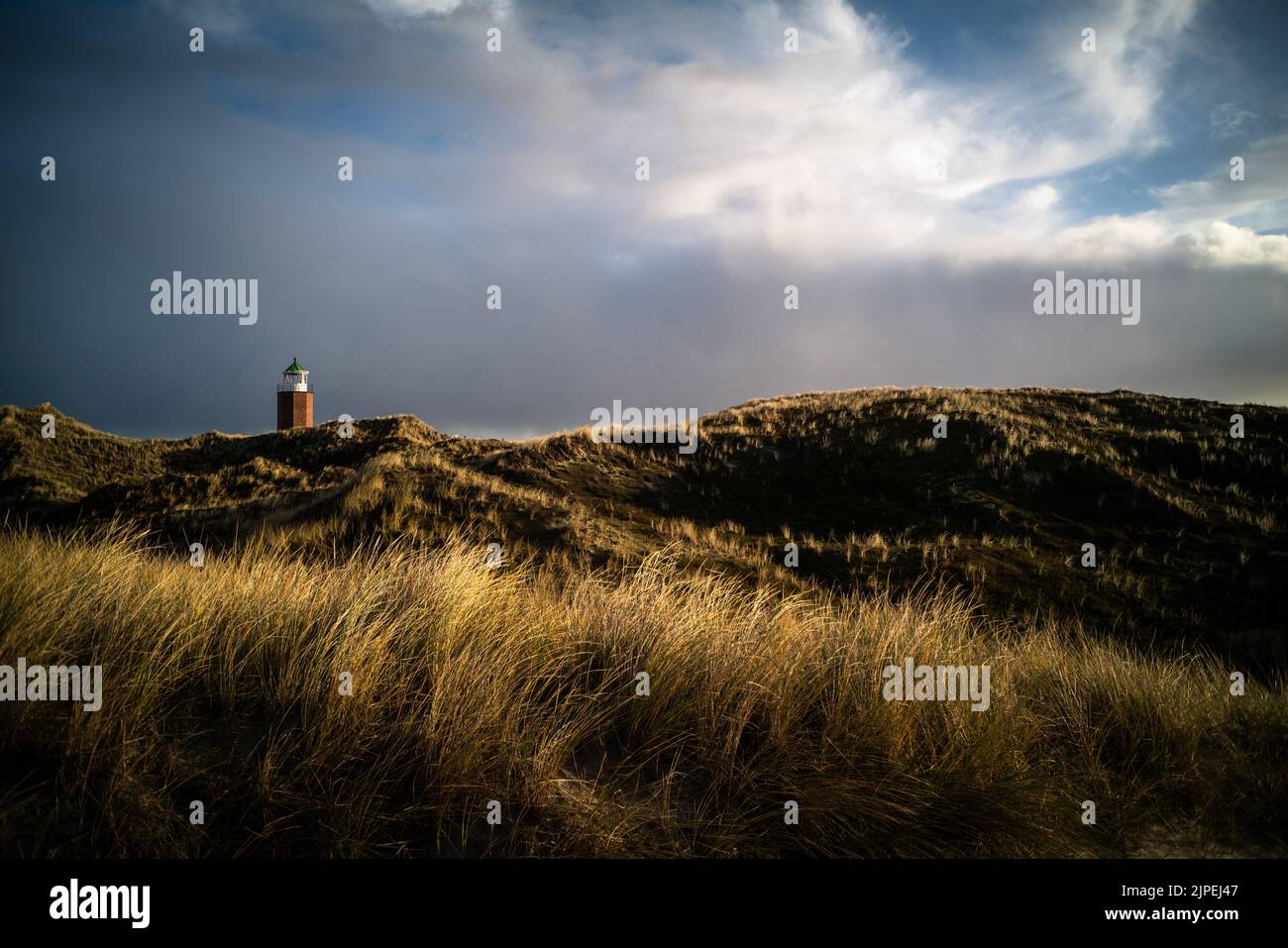The "Altes Quermarkenfeuer" on the Red Cliff, Sylt, Germany Stock Photo ...