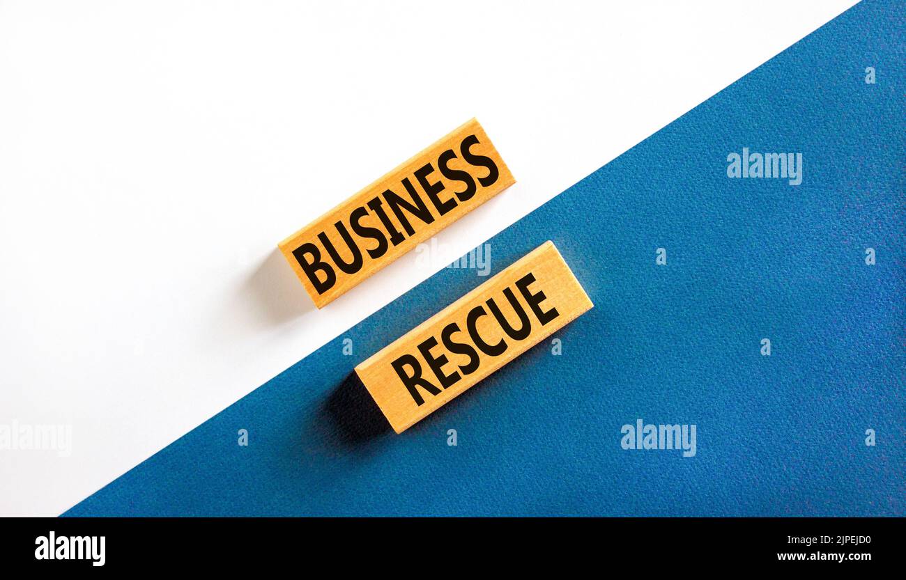 Business rescue symbol. Concept words Business rescue on wooden blocks ...