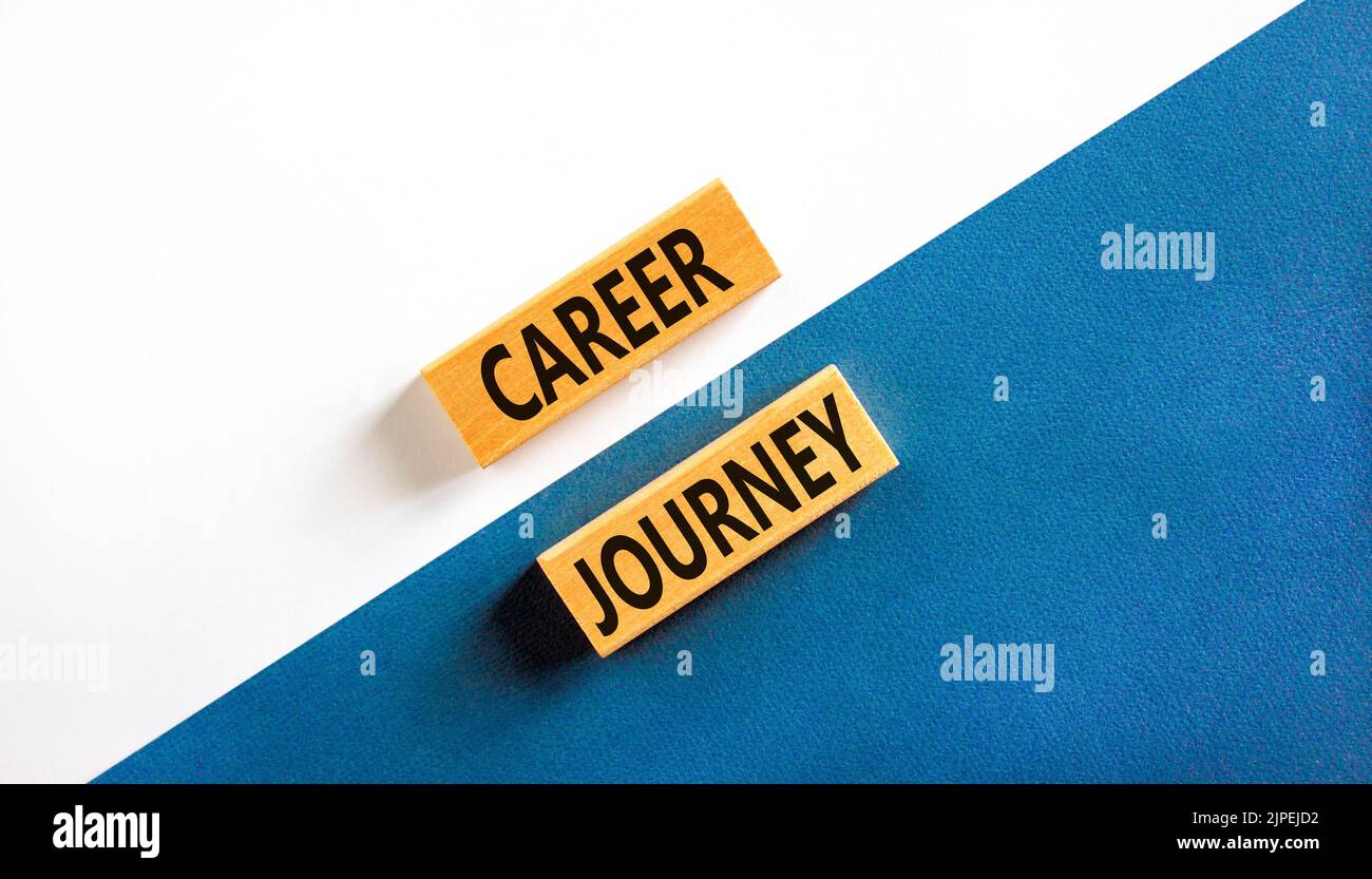 Career journey symbol. Concept words Career journey on wooden blocks on ...
