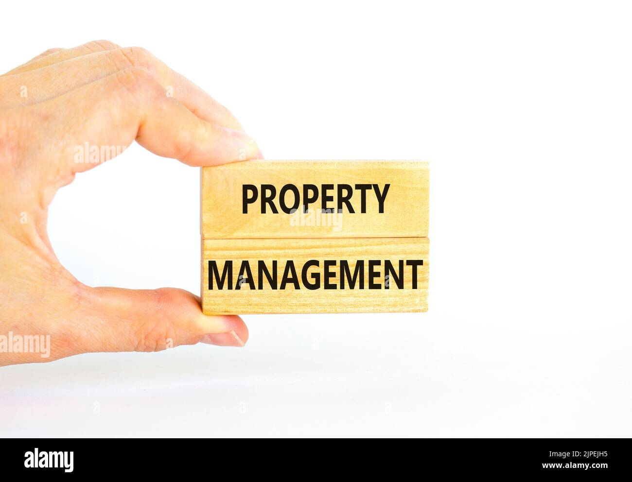 Property management symbol. Concept words Property management on wooden ...