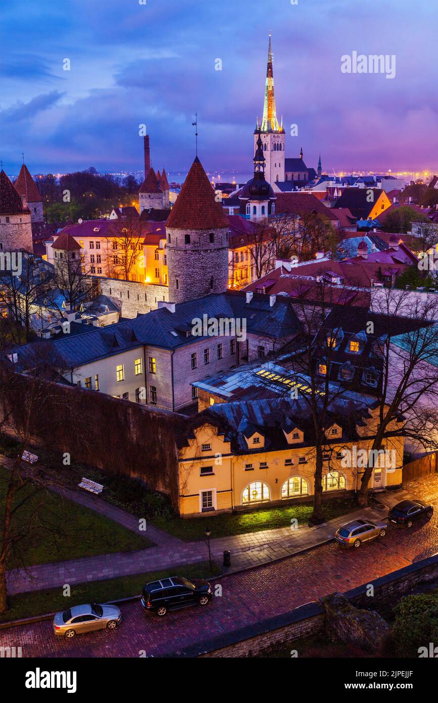 tallinn, olai church, tallinns Stock Photo - Alamy