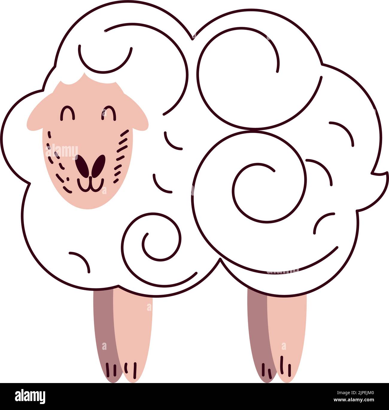 cute sheep animal Stock Vector Image & Art - Alamy
