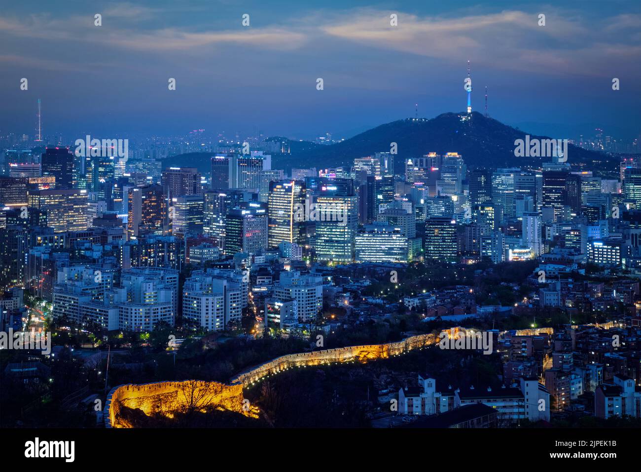 skyline, city wall, downtown, seoul, hanyangdoseong, cityscape ...