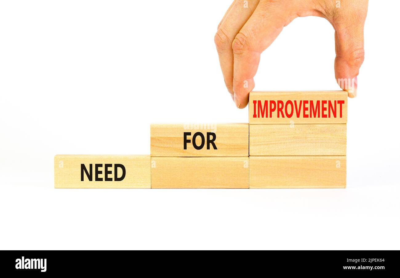 Need for improvement and support symbol. Concept words Need for ...
