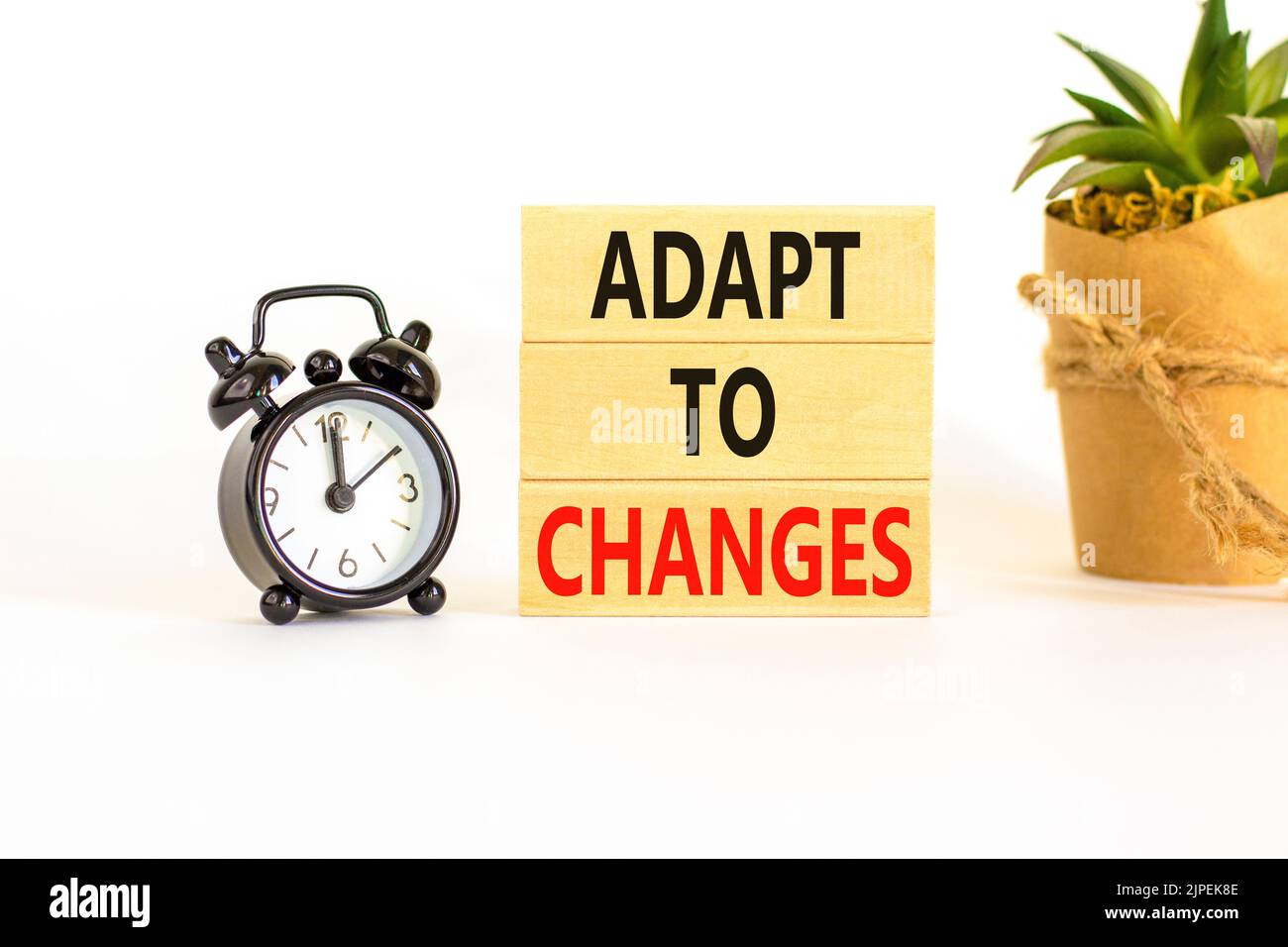 Adapt to changes symbol. Concept words Adapt to changes on wooden ...