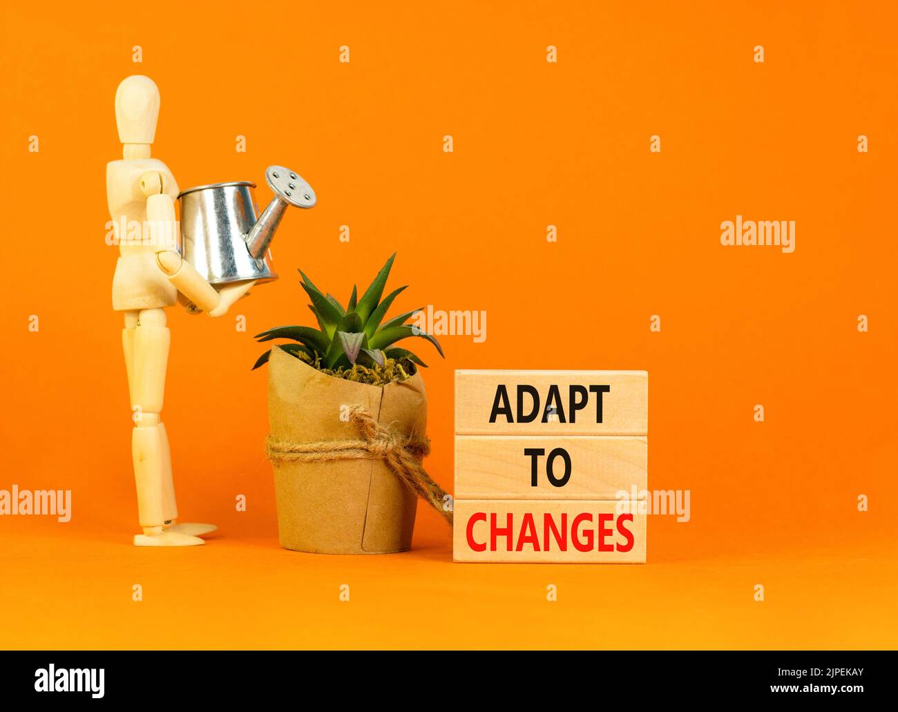 Adapt to changes symbol. Concept words Adapt to changes on wooden ...