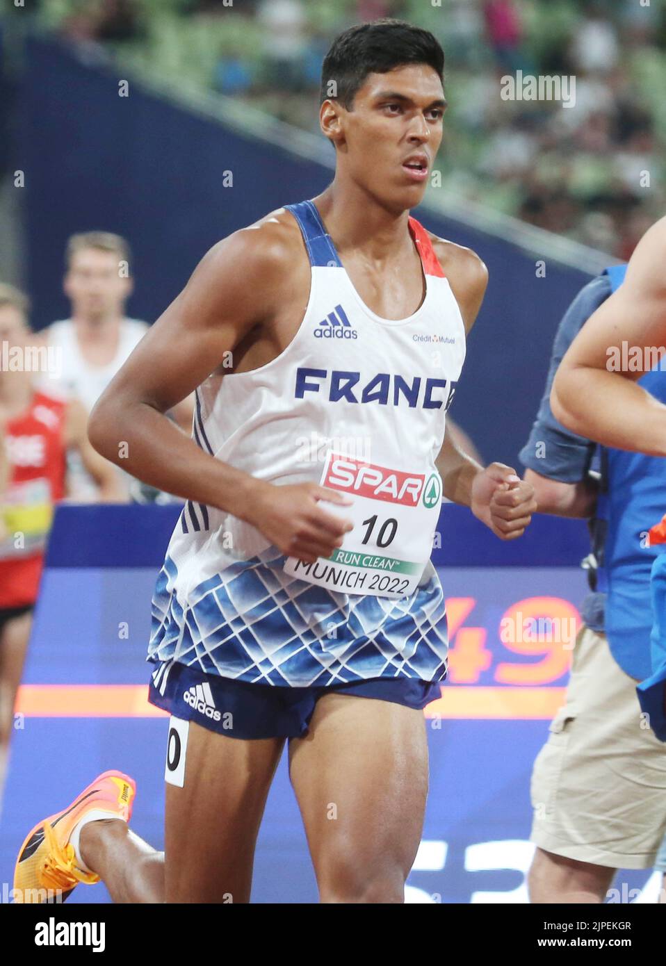Baptiste Thiery of France during the Athletics, Men's Decathlon 1500m ...