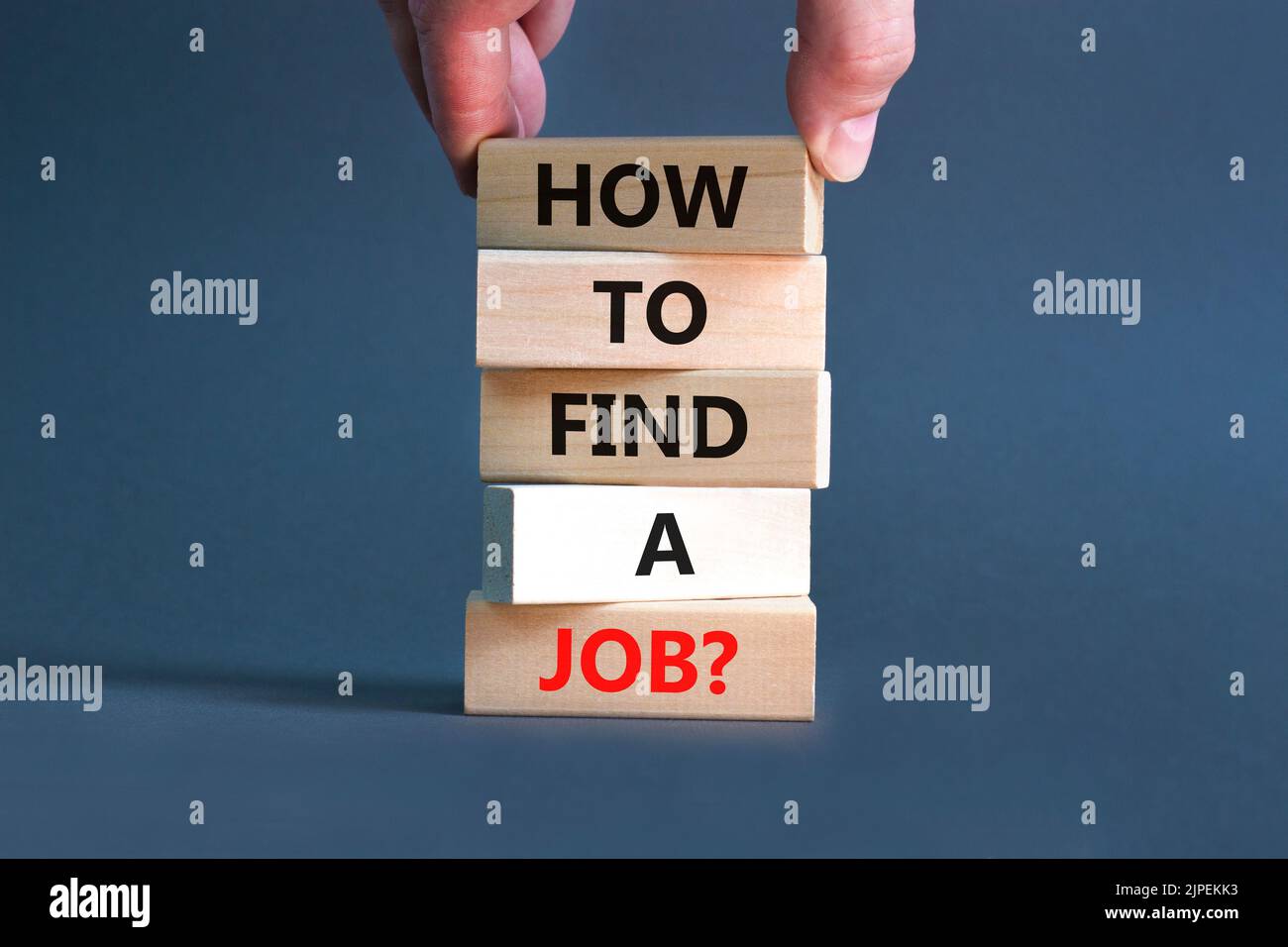 How to find a job symbol. Concept words How to find a job on wooden ...