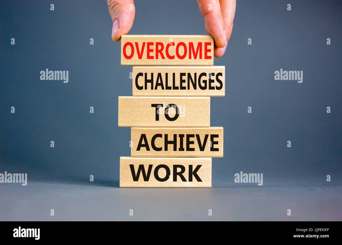 Overcome challenges to achieve goals symbol. Concept words Overcome ...