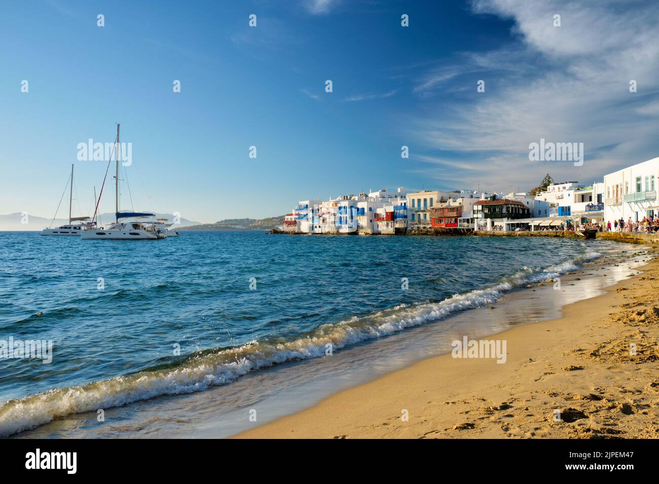 beach, mykonos, chora, beaches, seaside, choras Stock Photo - Alamy