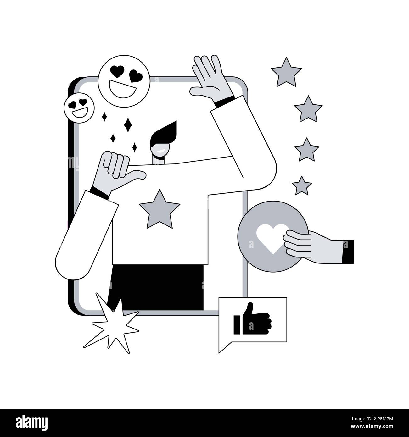 Impression management abstract concept vector illustration. Personal ...