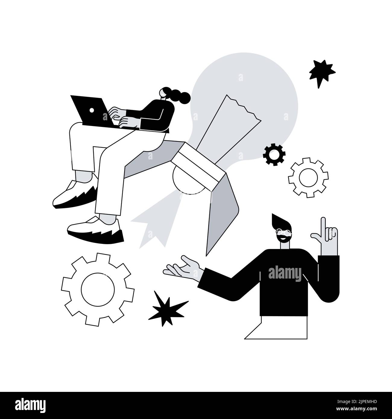 Innovative solution abstract concept vector illustration. Innovative ...