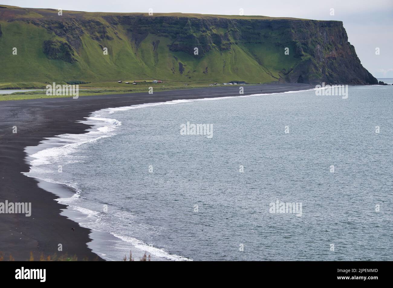 Reynisfjara - black beach in Iceland, cliff Stock Photo - Alamy