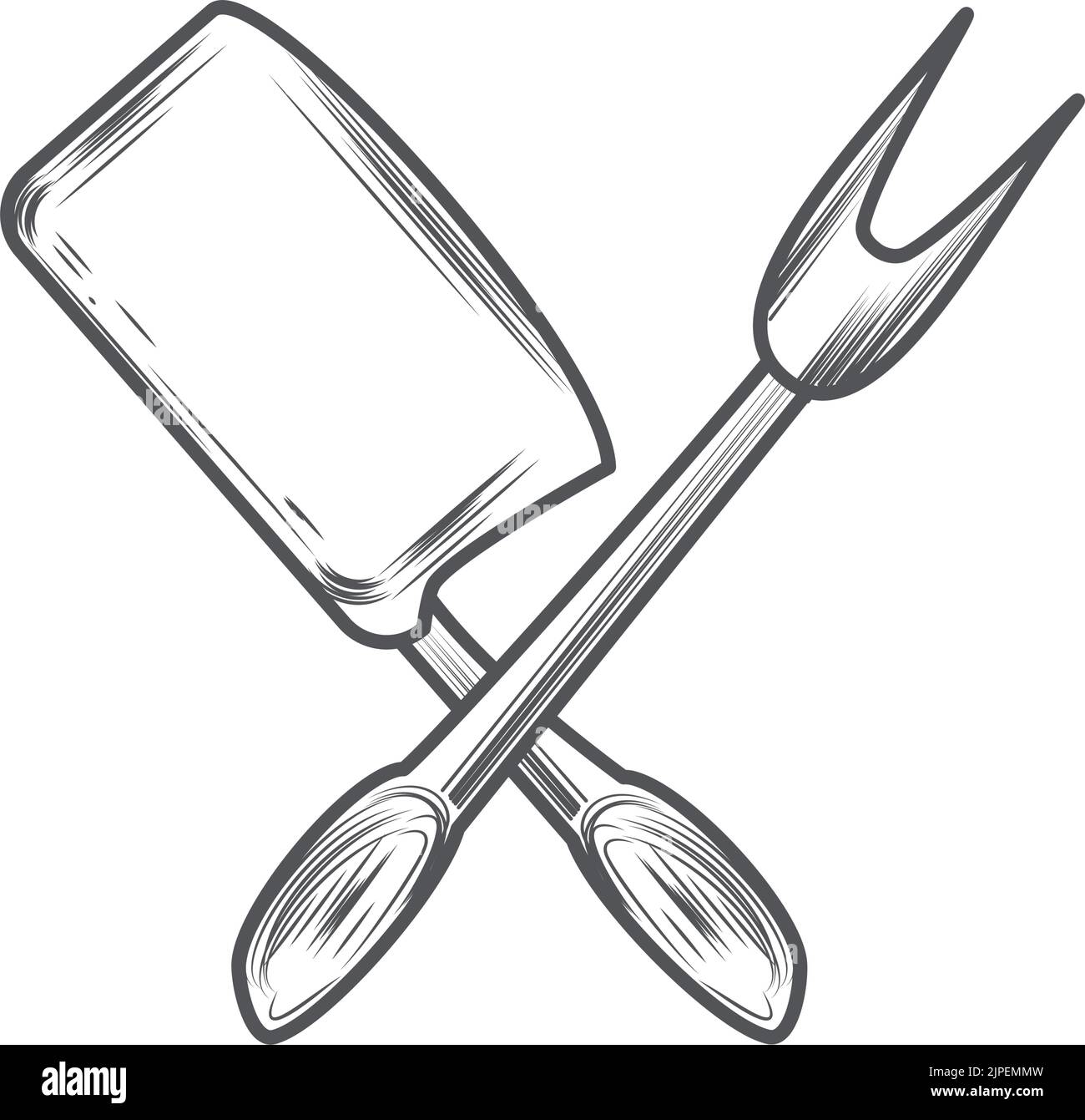 cleaver knife and fork Stock Vector Image & Art - Alamy