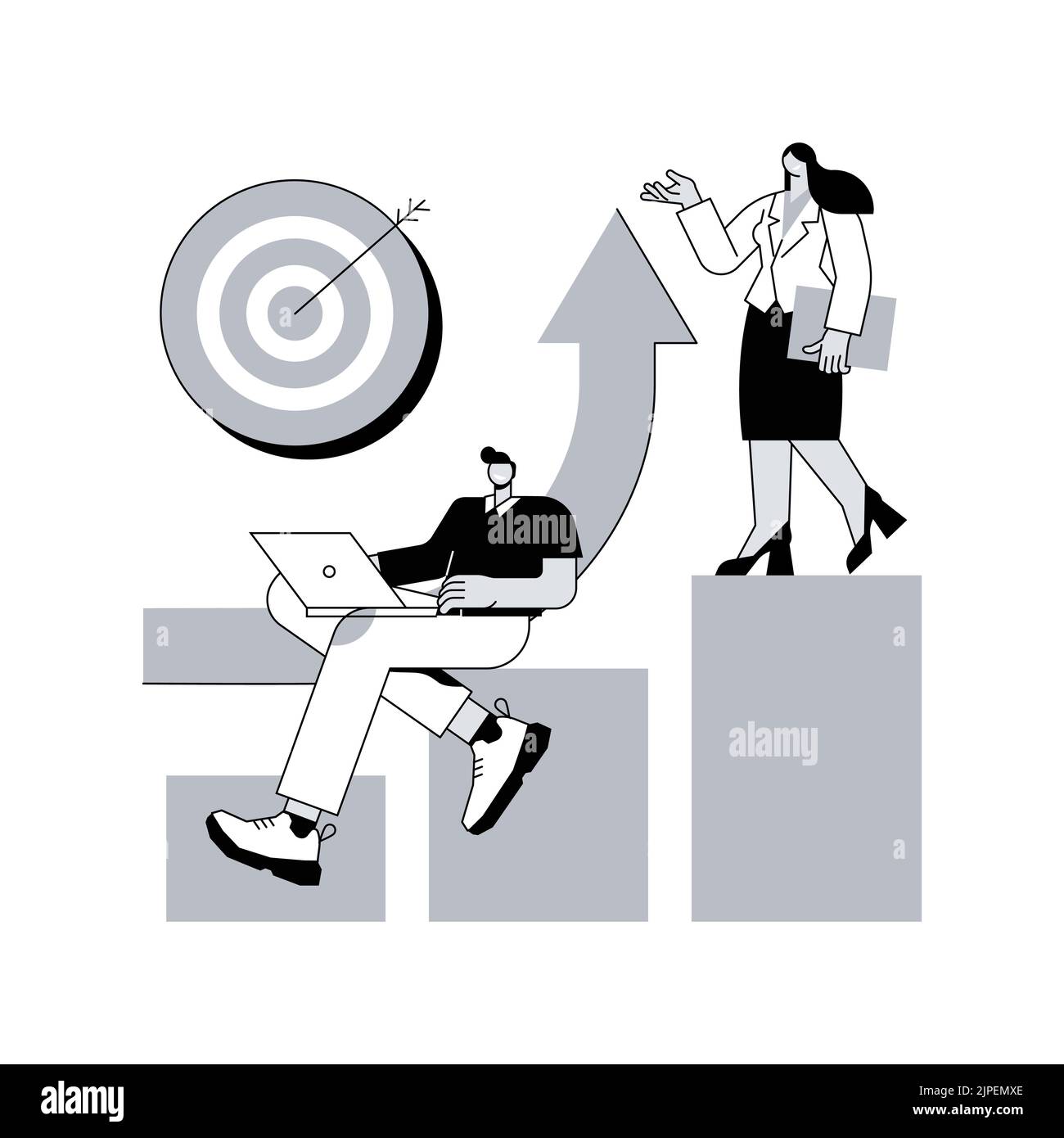 Corporate ladder abstract concept vector illustration. Corporate ... Corporate ladder abstract concept vector illustration. Corporate ...