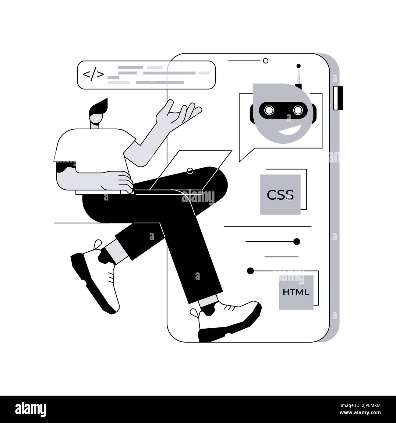 Chatbot App Development Abstract Concept Vector Illustration Chatbot Application Bot