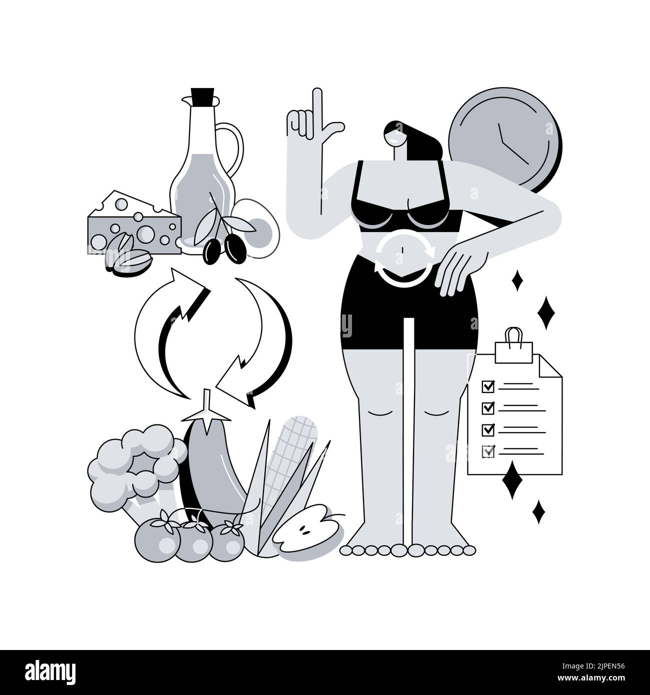 Carb cycling abstract concept vector illustration. Eating habits ...