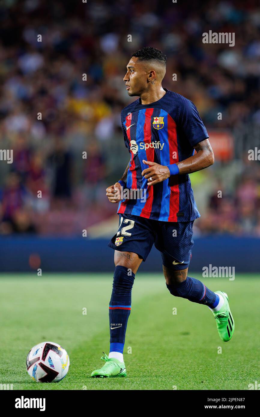 BARCELONA - AUG 13: Raphinha in action during the LaLiga match between ...