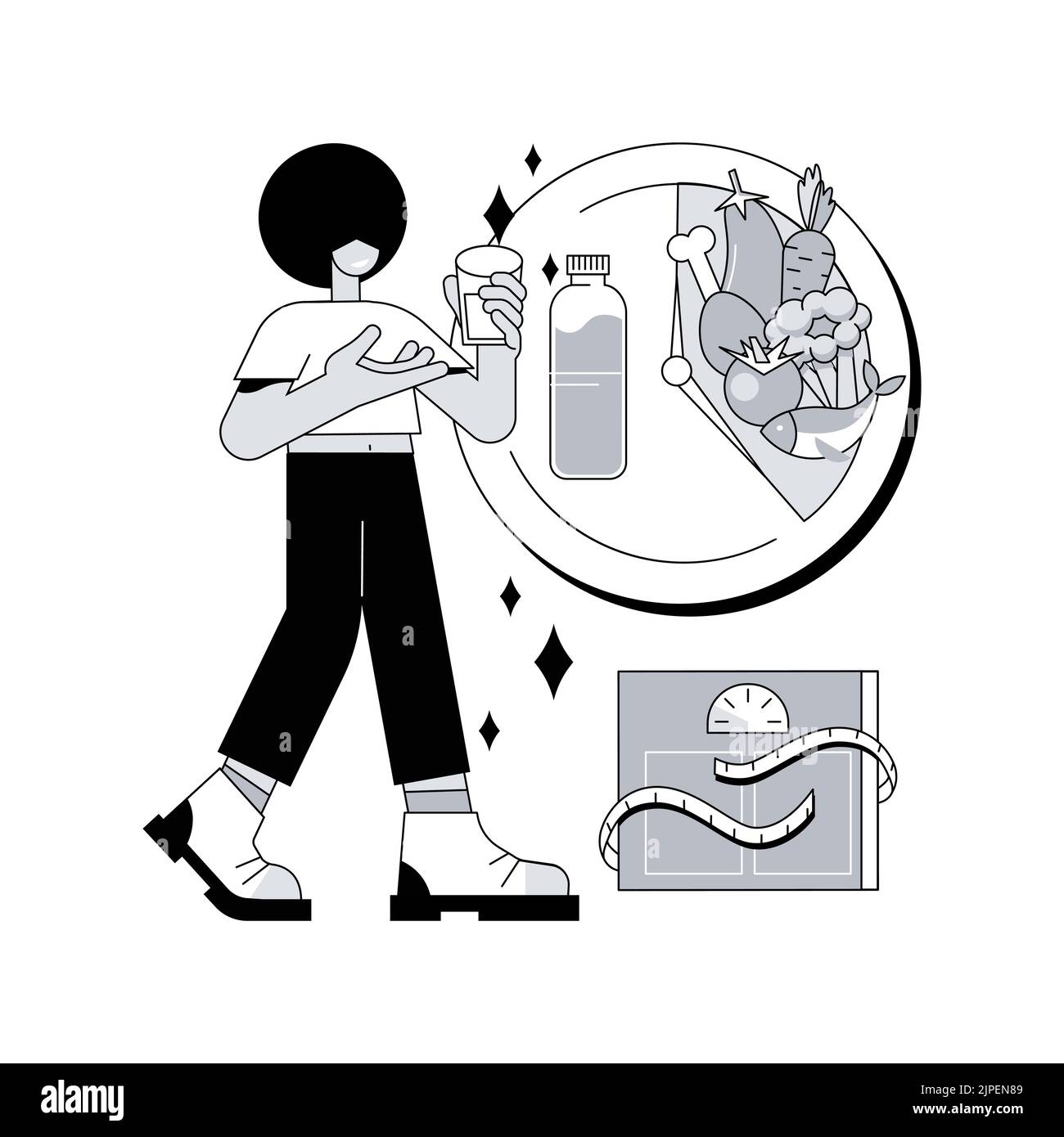 Intermittent fasting abstract concept vector illustration. Weight-loss ...