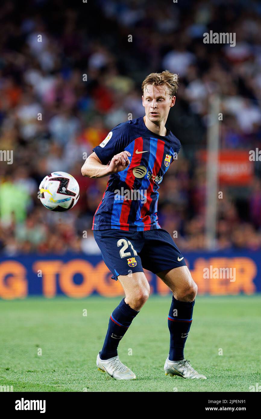 BARCELONA - AUG 13: Frenkie De Jong in action during the LaLiga match ...