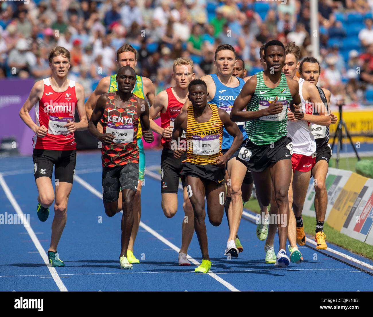 Abel Kipsang, Emmanuel Otim and Andrew Boniphace Rhobi competing in the ...