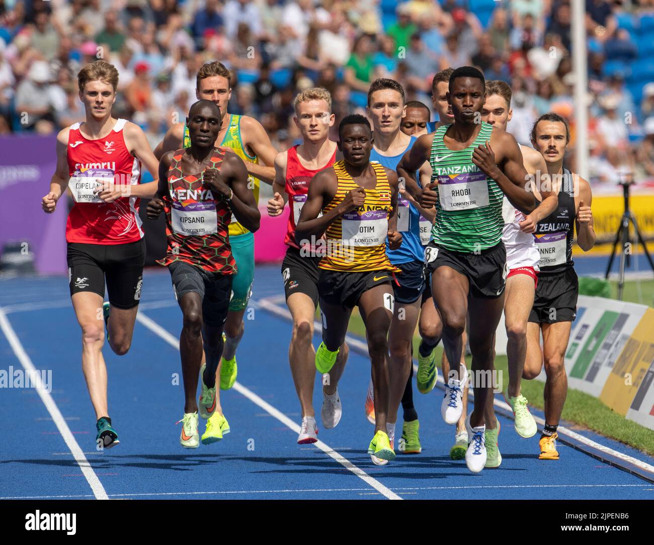 Abel Kipsang, Emmanuel Otim and Andrew Boniphace Rhobi competing in the ...