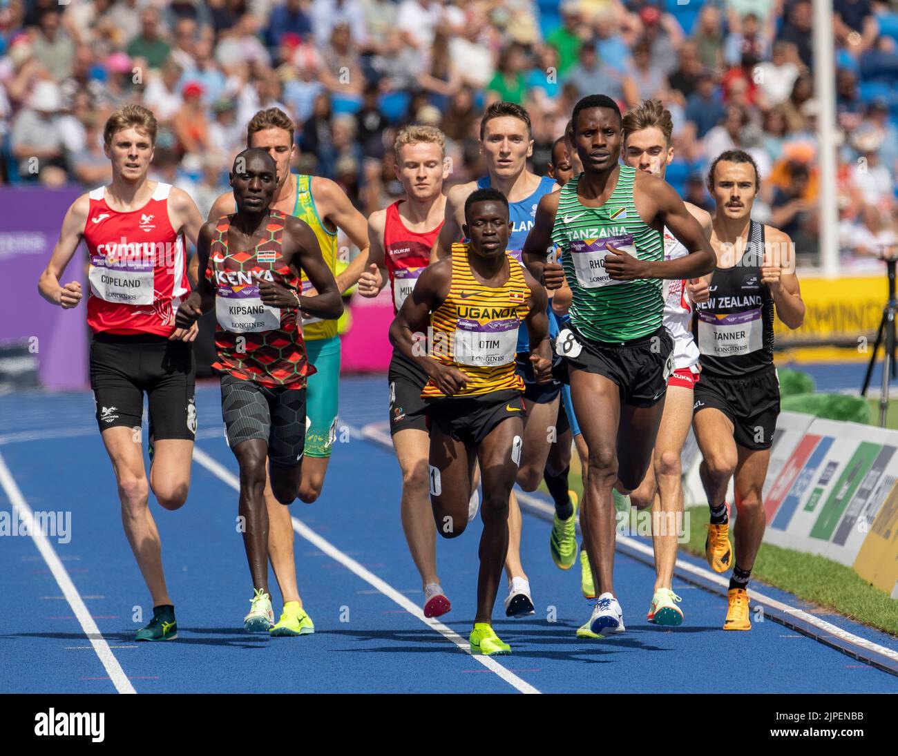 Abel Kipsang, Emmanuel Otim and Andrew Boniphace Rhobi competing in the ...