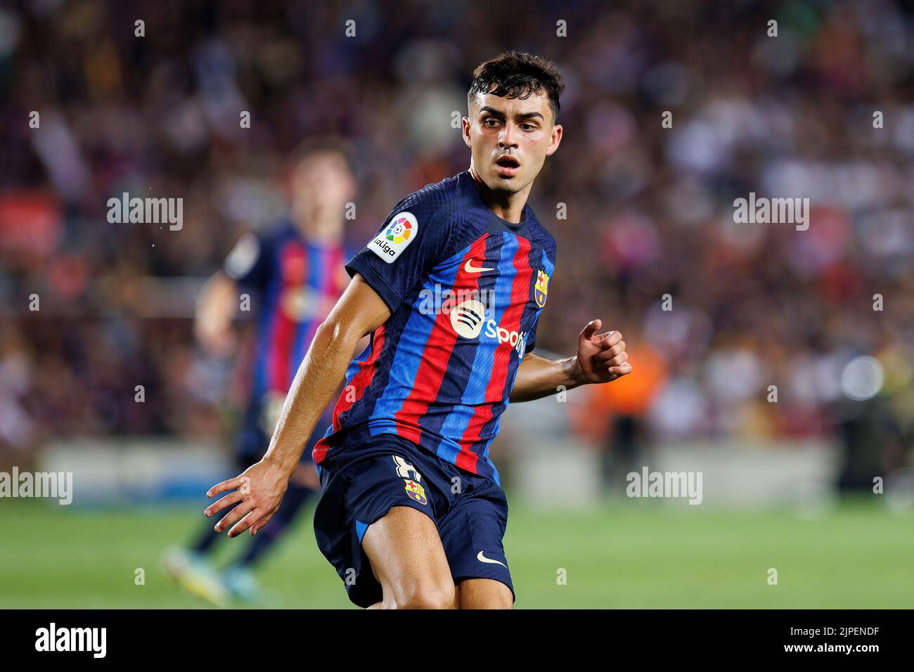 BARCELONA - AUG 13: Pedri Gonzalez in action during the LaLiga match ...