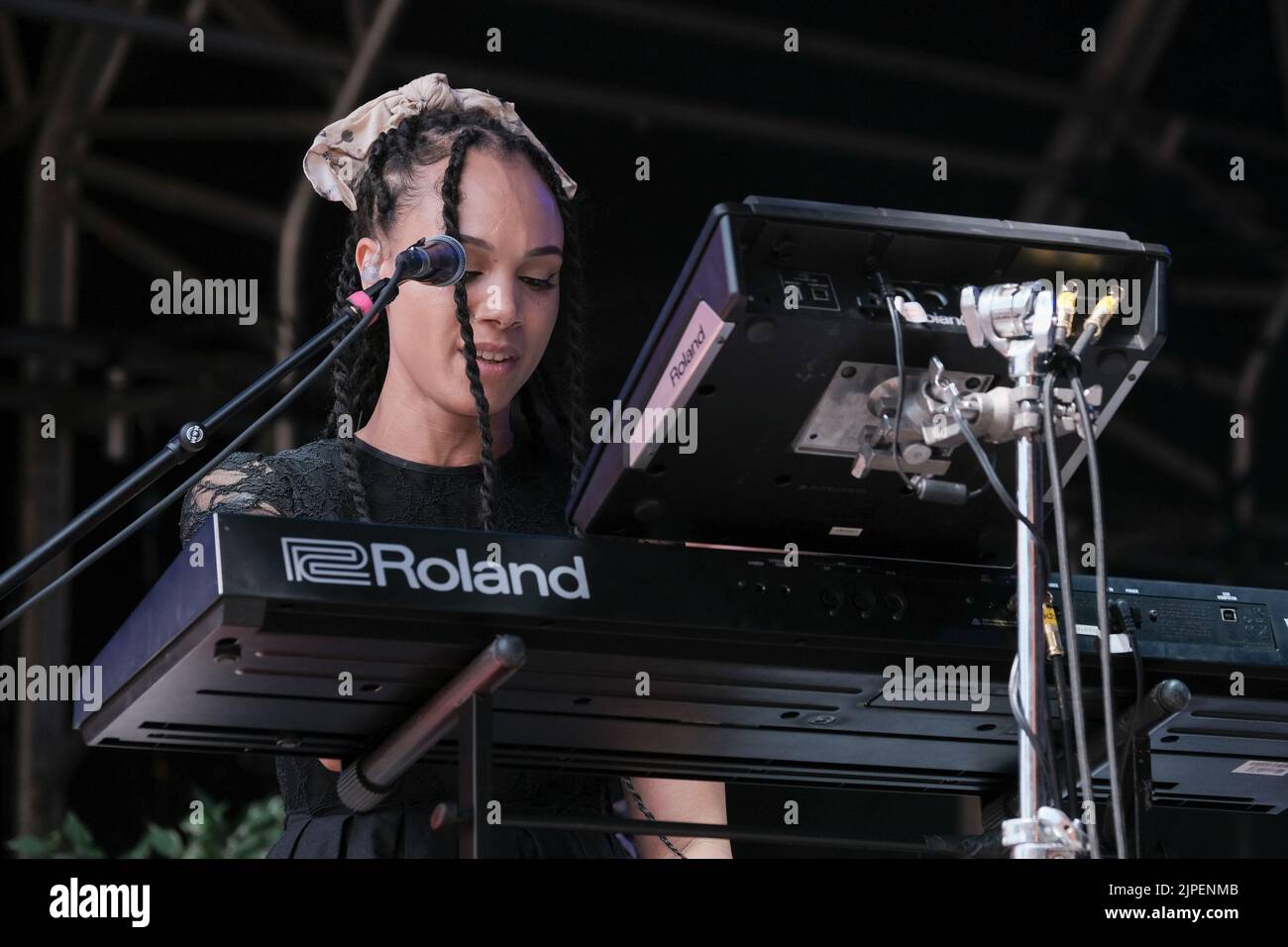 Winchester, UK. 14th Aug, 2022. Marcia Richards, female vocalist, alto ...