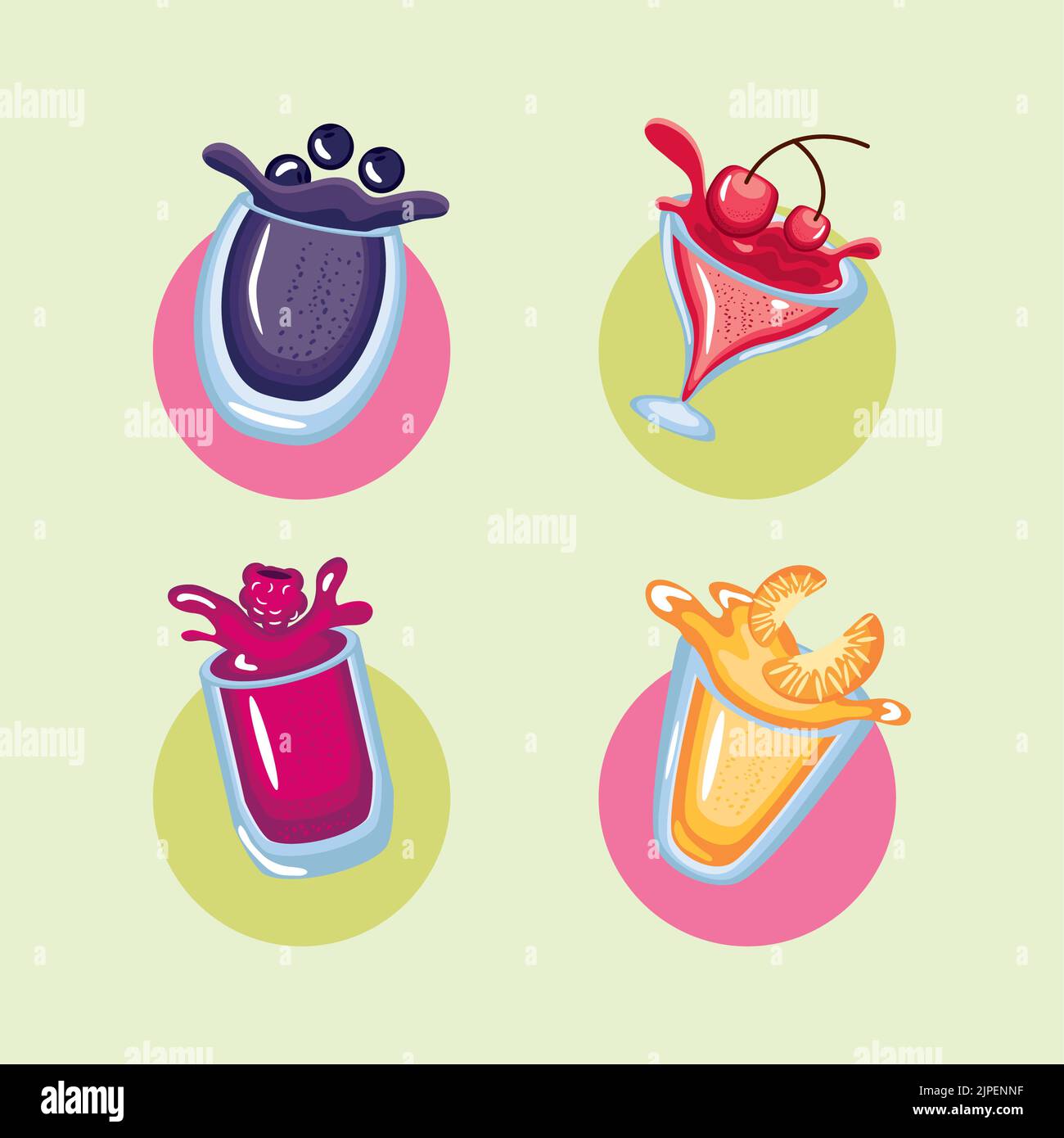 Cherry juice juices Stock Vector Images - Alamy