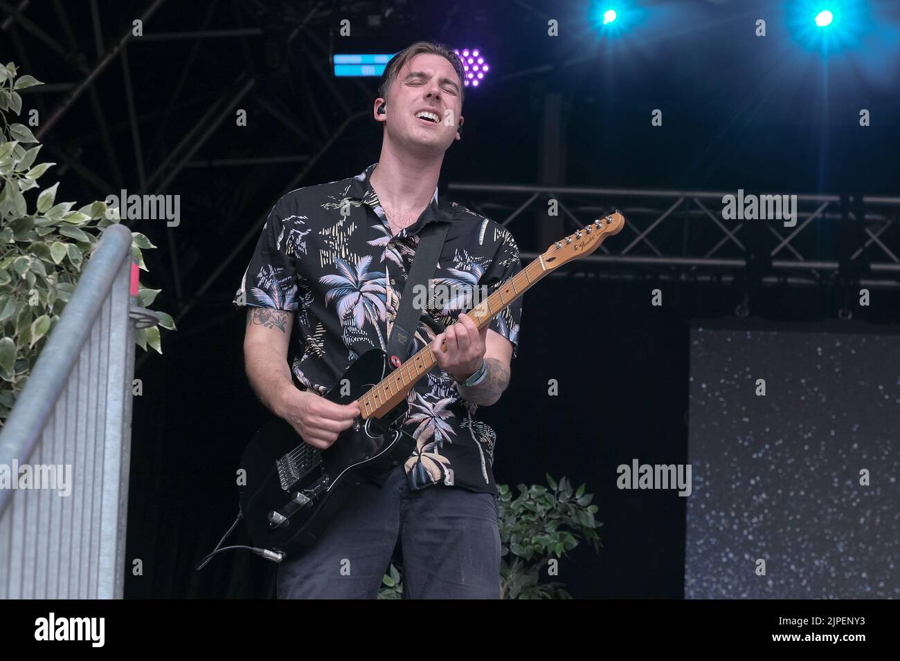 Winchester, UK. 14th Aug, 2022. Joshua Waters Rudge, vocalist ...