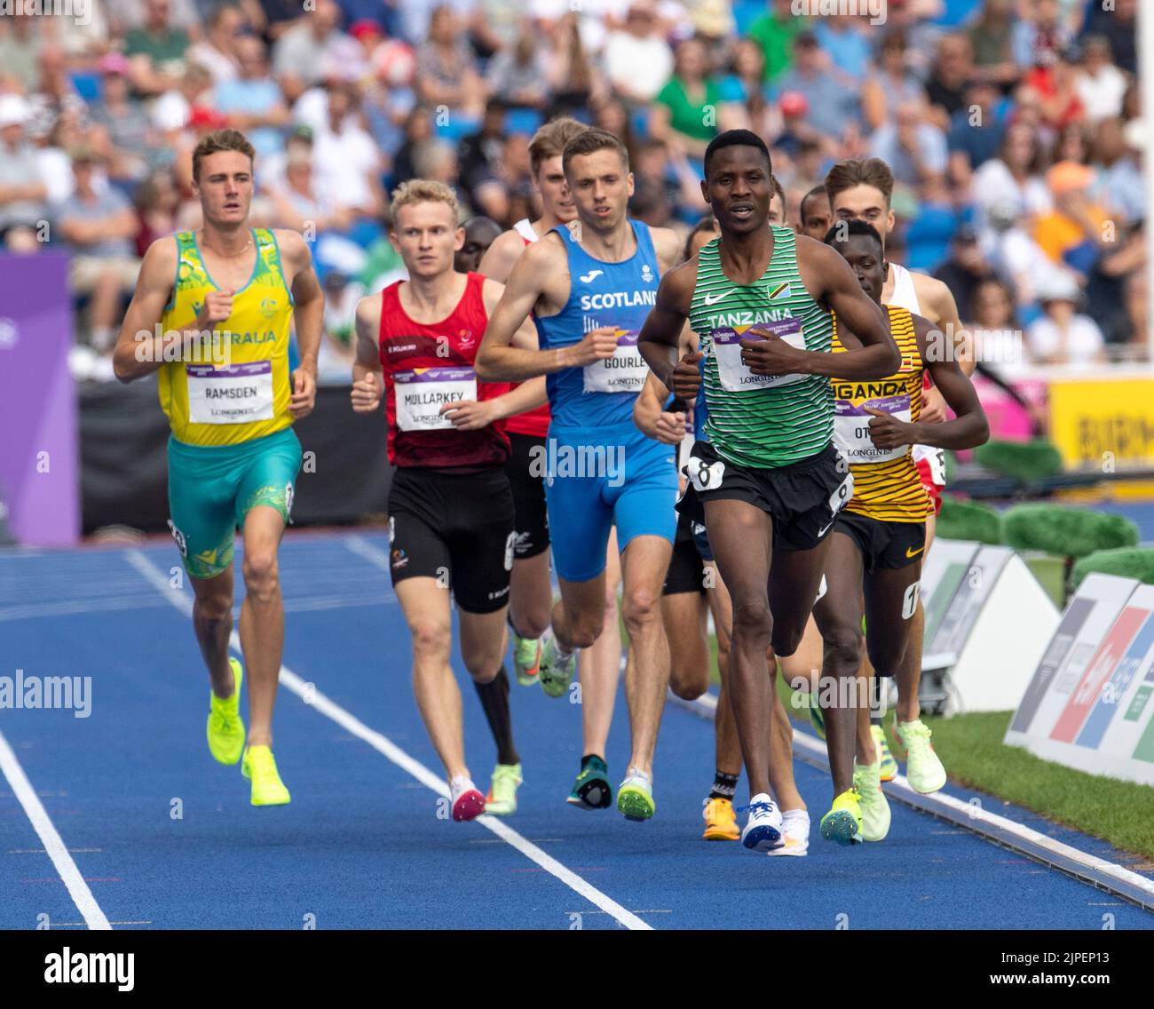 David Mullarkey and Andrew Boniphace Rhobi competing in the men’s 1500m ...