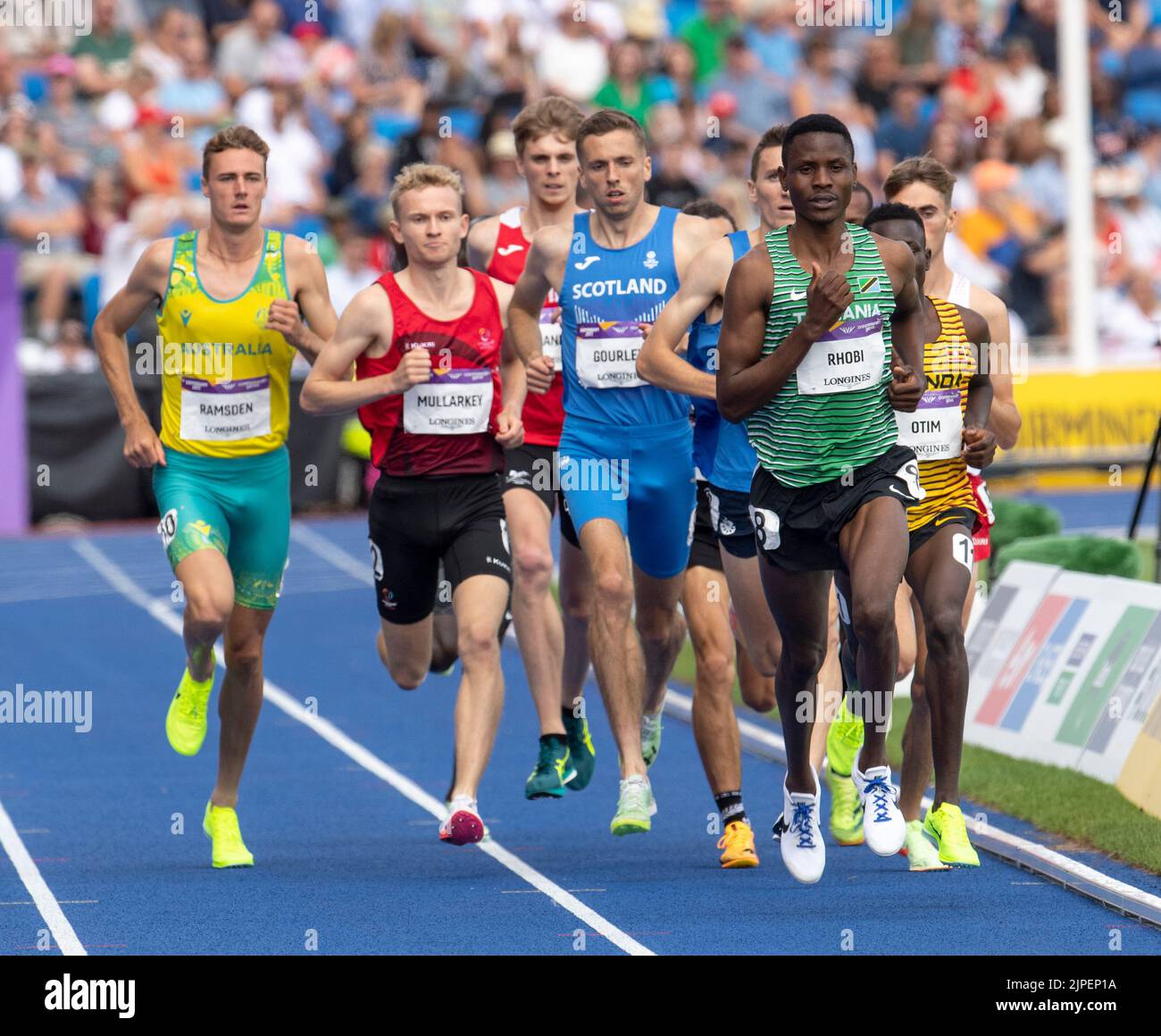 David Mullarkey and Andrew Boniphace Rhobi competing in the men’s 1500m ...