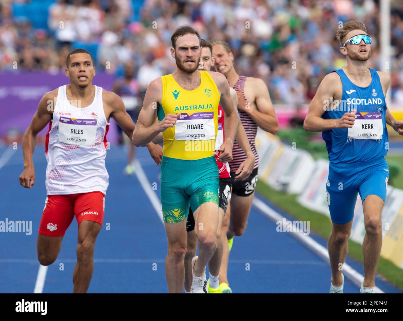 Elliot Giles, Oliver Hoare and Josh Kerr competing in the men’s 1500m ...