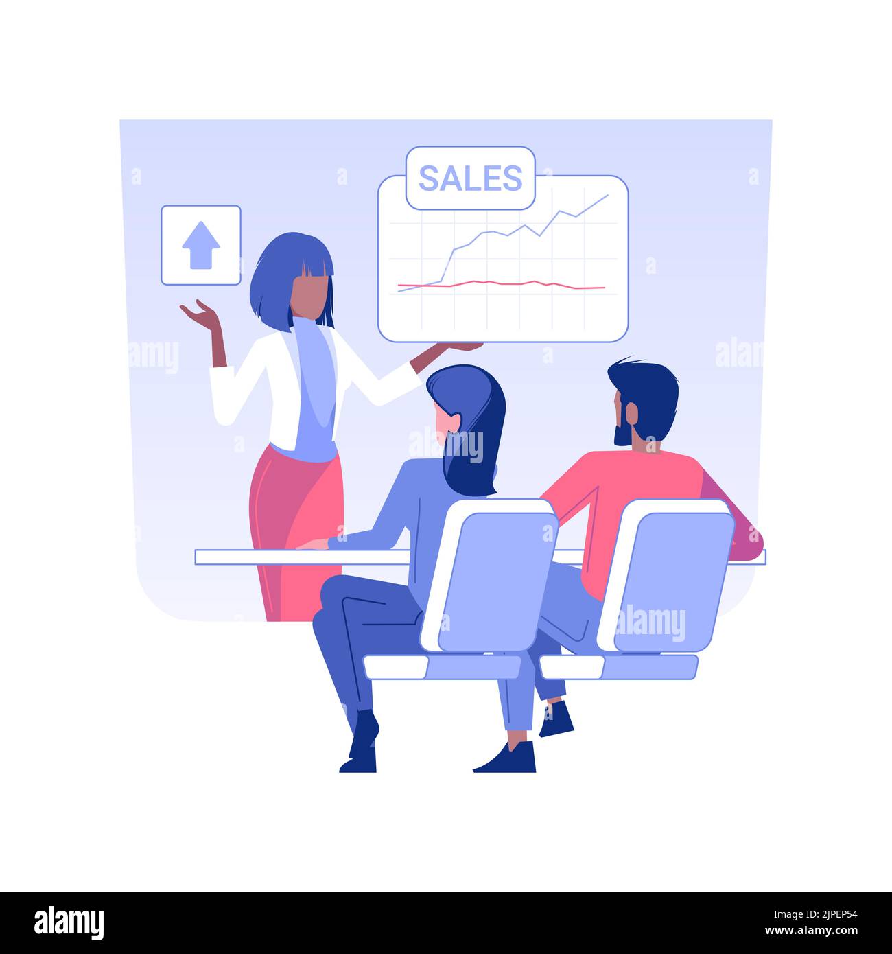 Sales training isolated concept vector illustration. Group of ...